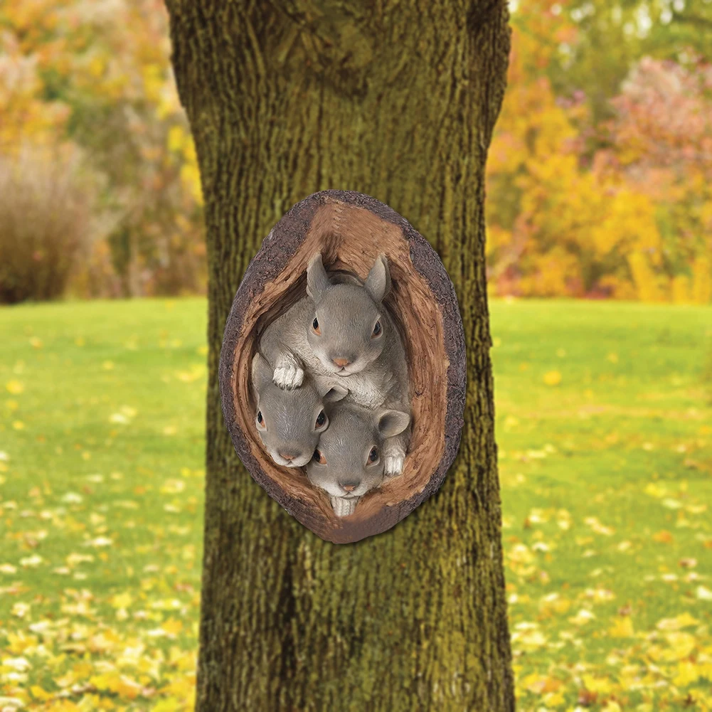 Resin-Squirrel-Garden-Statue-Tree-Hole-Statues-Gift-Outdoor-Courtyard ...