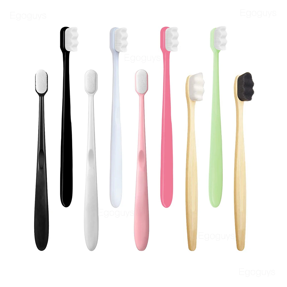 1PC Ultra Fine Soft Bamboo Toothbrush Million Nano Bristle Tooth Brush ...