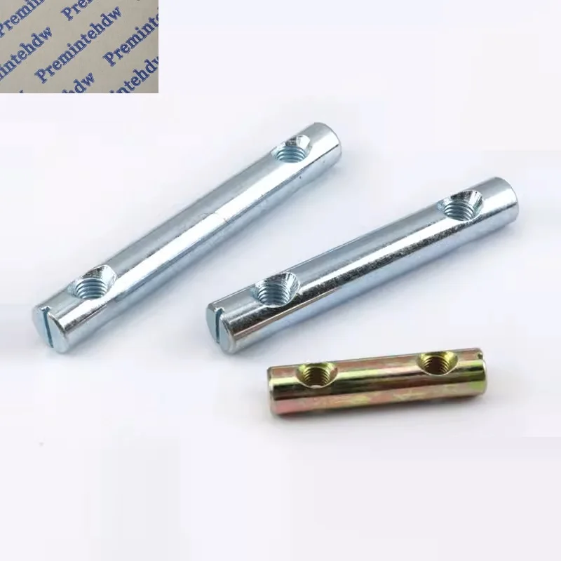 20Pcs Twin Hole Cross Dowel Nut For Bolt Furniture Bed Cabinet Cribs ...