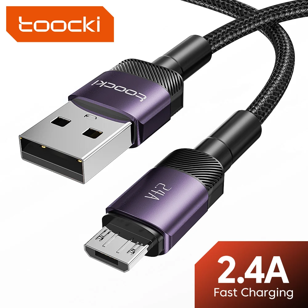 Toocki 마이크로 USB 케이블 2.4A 빠른 충전 마이크로 데이터 코드 삼성 S6 S7 Redmi Note 4 헤드폰 ...