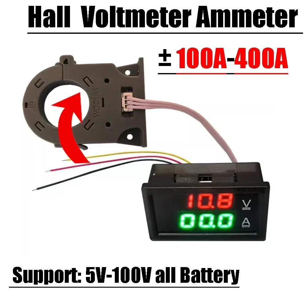 100A-200A-400A-Hall-Voltmeter-Ammeter-Isolated-Current-Tester-LED ...
