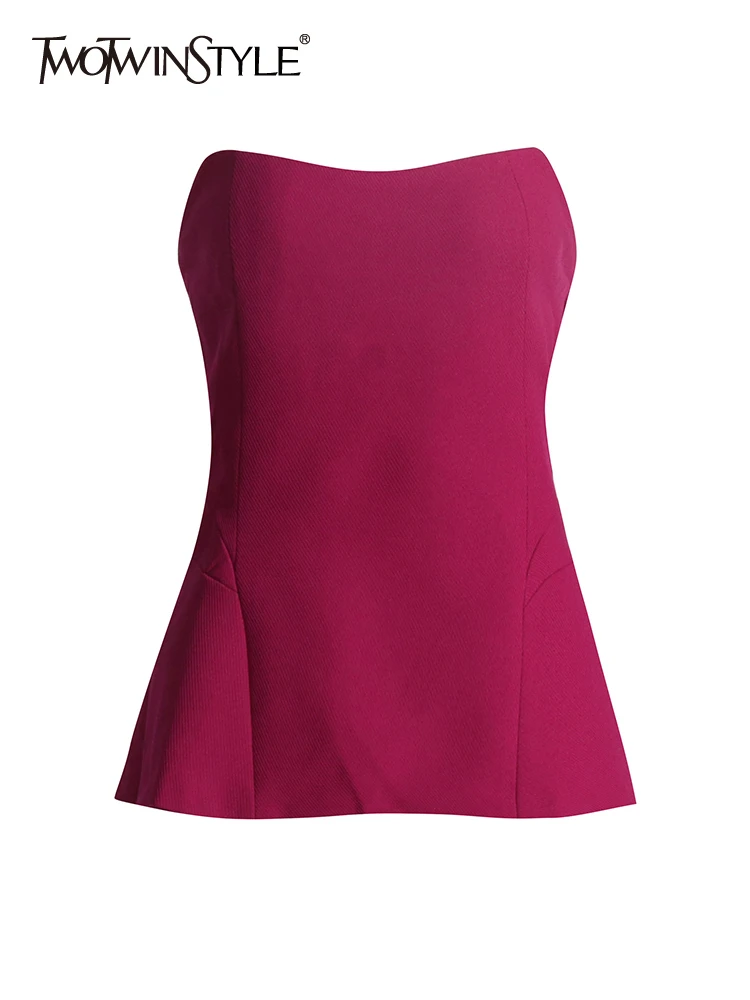 TWOTWINSTYLE-Off-Shoulder-Tank-Tops-For-Women-Strapless-Sleeveless ...