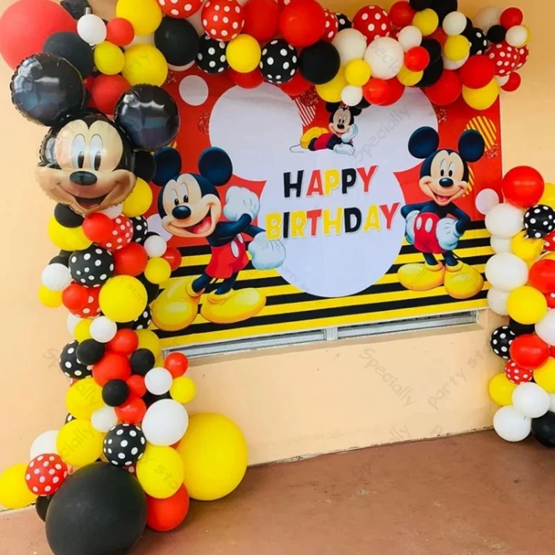 140pcs-Set-Disney-Theme-Balloons-Garland-Arch-Kit-Mickey-Mouse-Head ...