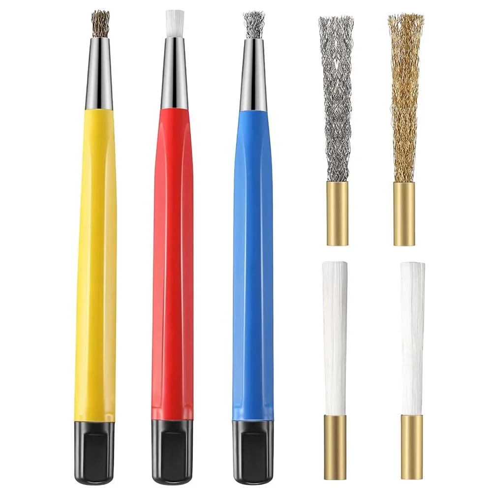 1PCS/4PCS Rust Removal Brush Pen Glass Fiber / Brass /Steel /Nylon ...