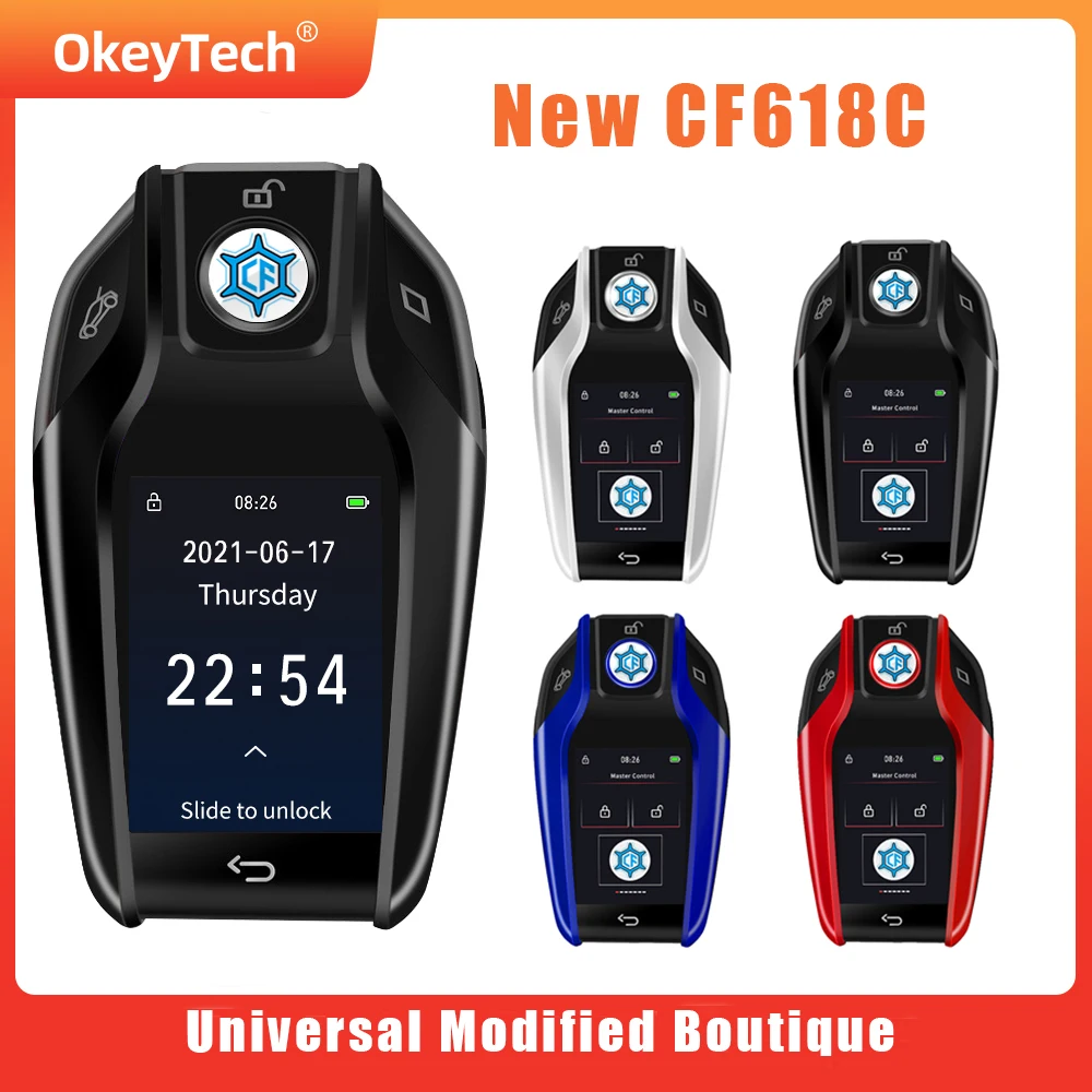 CF618 LCD Smart Key Universal Modified Boutique Smart Key For Car LCD ...