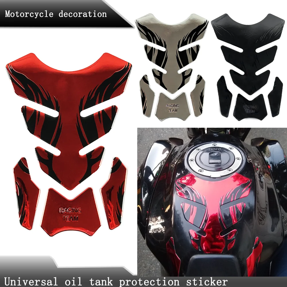 For Honda Yamaha SUZUKI Tankpad Sticker Fishbone 3D Tank pad Stickers ...