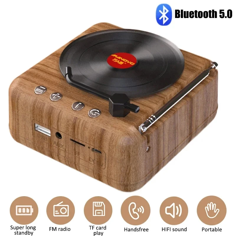 New Mini Retro CD Player Design Bluetooth Speaker Portable FM Radio ...