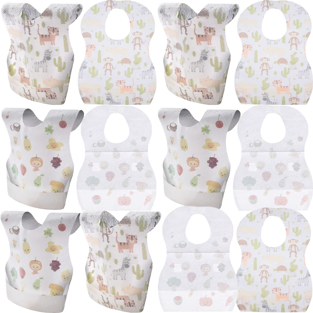 40-Pcs-Disposable-Bib-Toddler-Patient-Baby-Bib-Pe-Water-Barrier-Film ...
