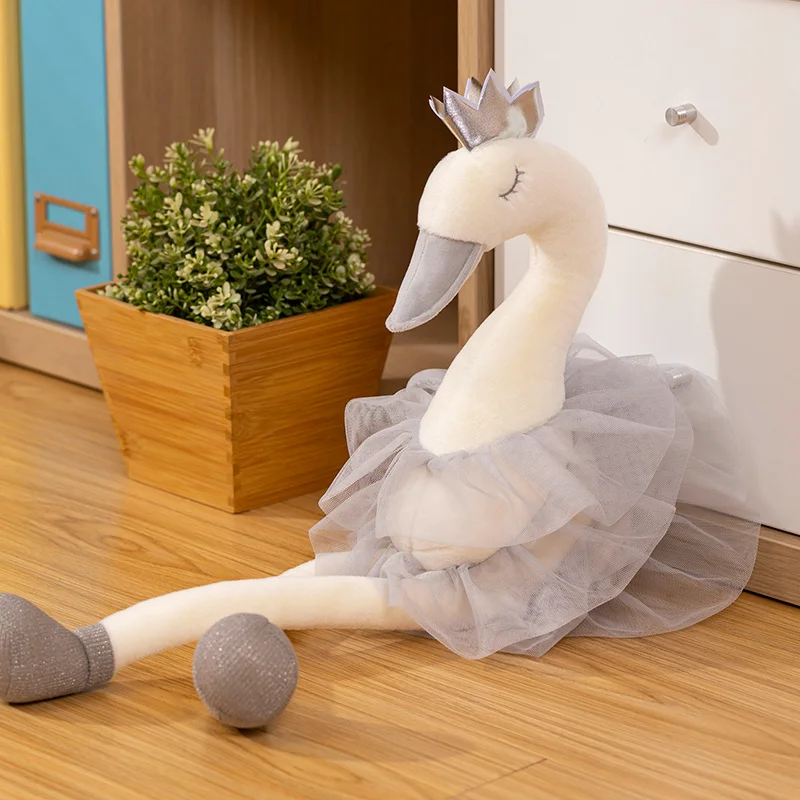 40-60cm-Lovely-Crown-Swan-Plush-Toy-Soft-Stuffered-Animal-Doll ...