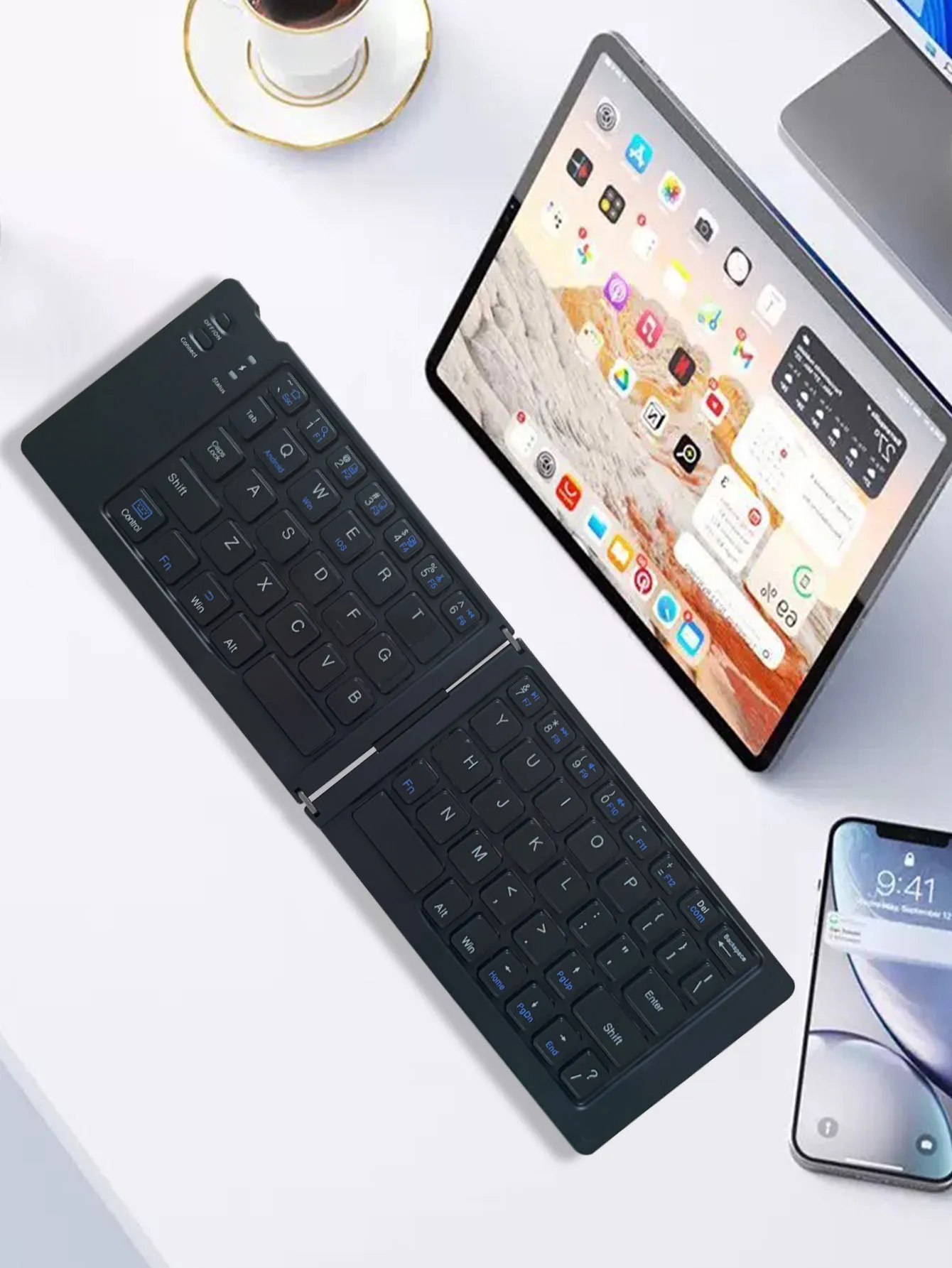 Portable wireless foldable keyboard, Type-C charging, ultra-thin multi ...