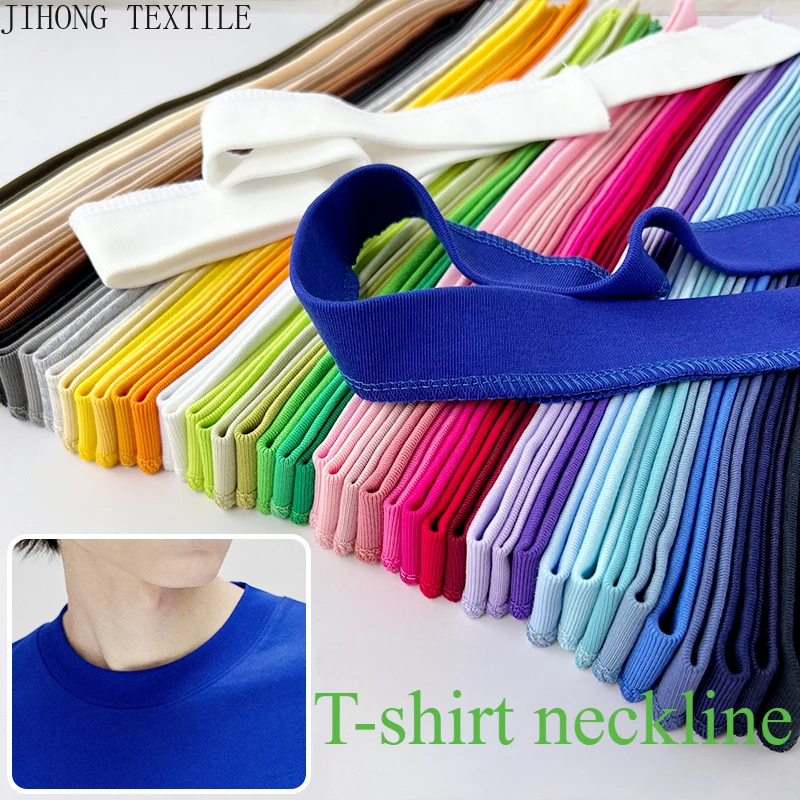 T-shirt Neckline Replacement Rib Fabric DIY Accessories Solid Color ...