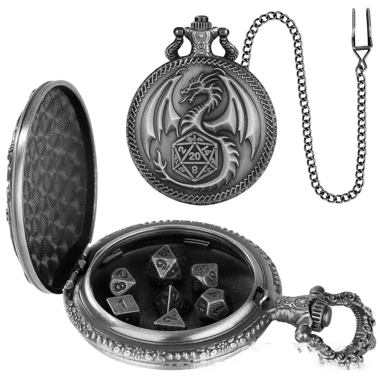 DND-Pocket-Watch-Dice-Metal-Dice-for-rpg-players-RPG-Dice-for-dice ...