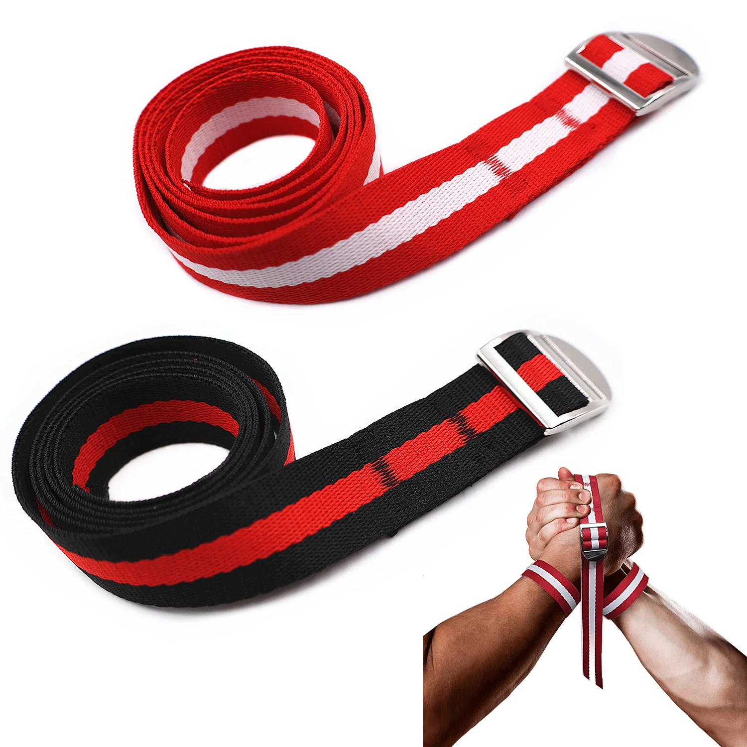 1 Pair Arm Wrestling Strap with Metal Buckle for Competition Match ...