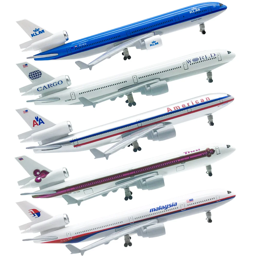 Metal Aircraft Model 20cm 1:400 Mcdonnell Douglas Md-11 Metal Replica ...