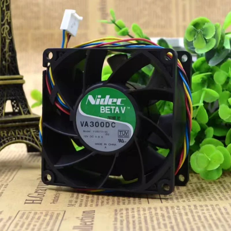Nidec BETAV VA300DC V35072-35 12V 0.9A 8cm 80*80*38 4 wire IBM chassis ...