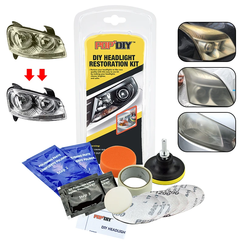 Car Light Renovation Polishing Liquid Kit Headlight Polisher Chemical ...