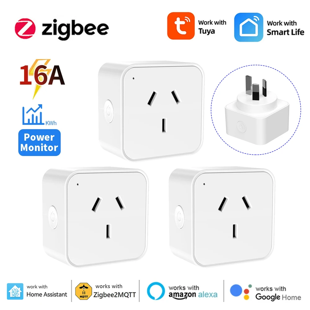 Tuya Zigbee Smart Socket AU Plug Smart Life App Remote Control Power ...