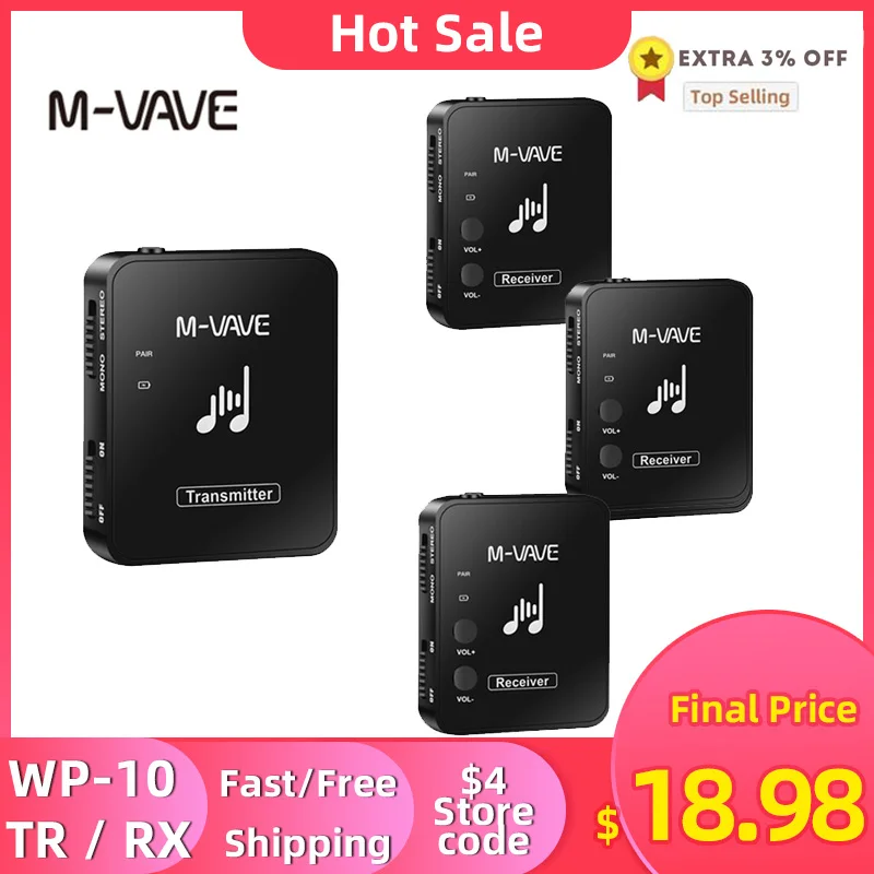 M-VAVE-WP-10-2-4GHz-Wireless-In-ear-Monitor-System-Rechargeable-Transmission-Receiver-System ...