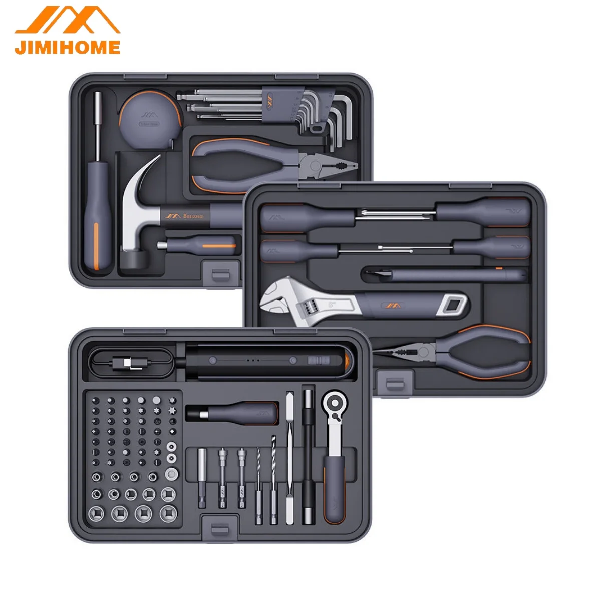 JJIMIHOME-Multifunctional-Tool-Portable-Tools-Kit-Set-Household ...