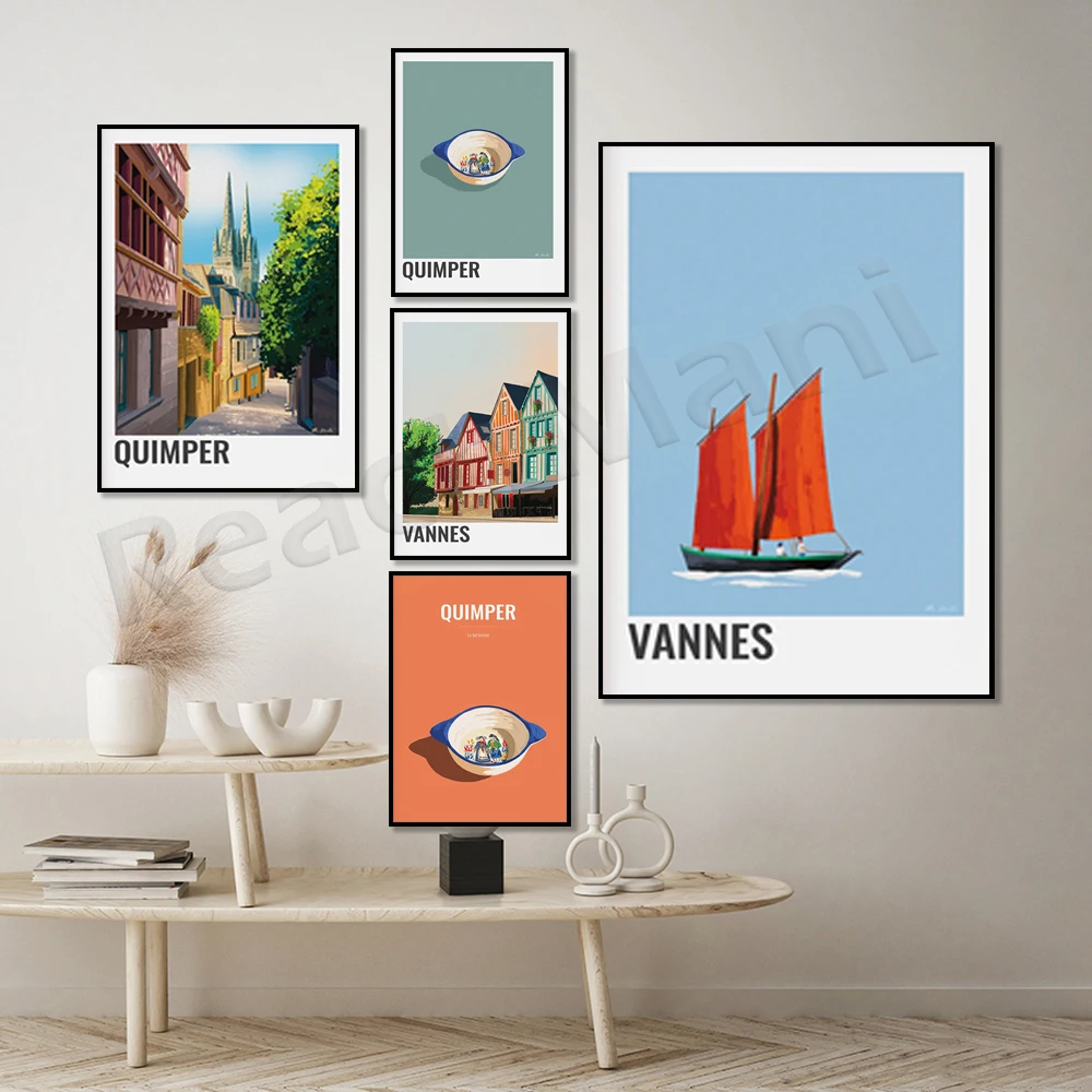QUIMPER-POSTER-VANNES-POSTER-Brittany-Quimper-Illustration-Pottery ...