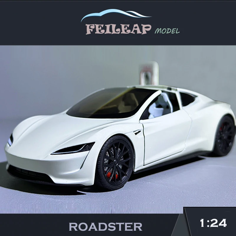 Simulation-1-24-Scale-Tesla-Roadster-Convertible-Sport-Car-Model-Alloy ...