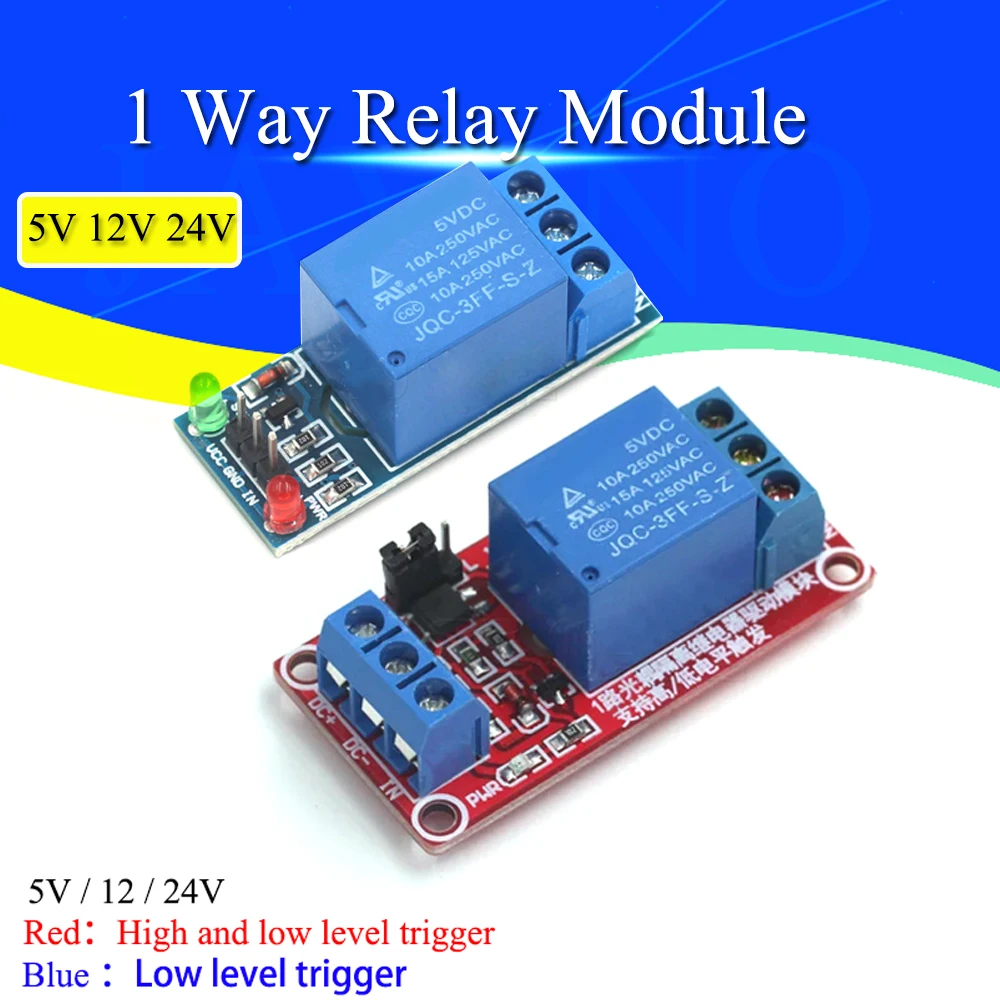 High and Low Level Trigger 1 Channel Relay Module interface Board ...
