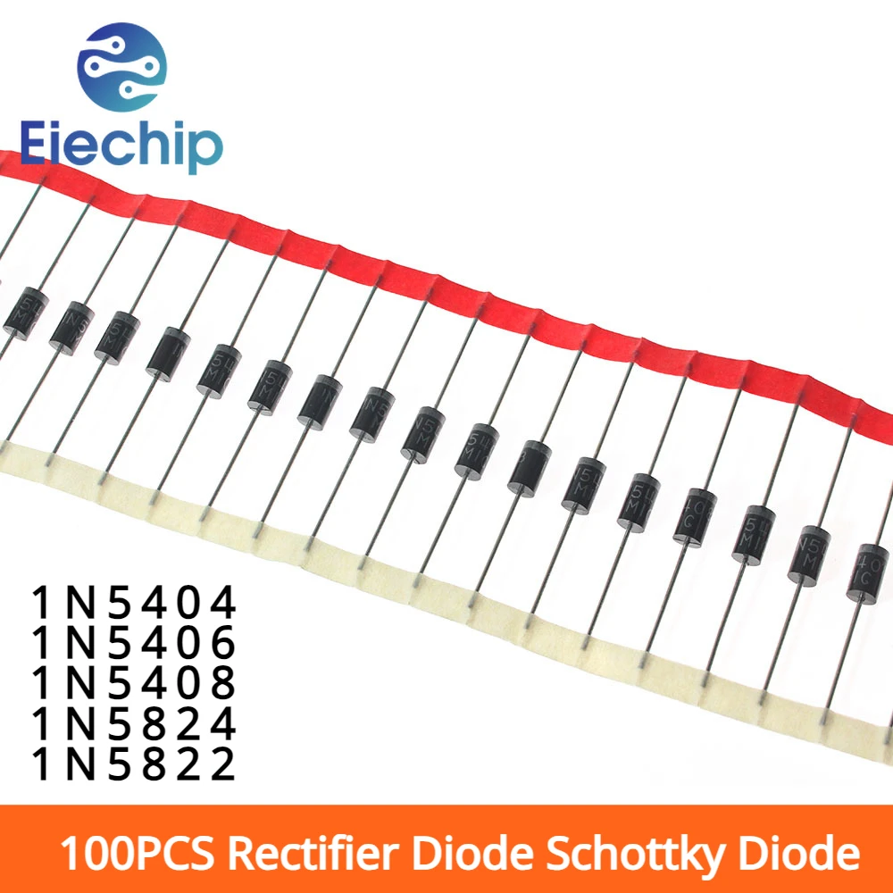 100PCS-Rectifier-Diode-Schottky-Diode-1N5404-1N5406-1N5408-1N5822 ...