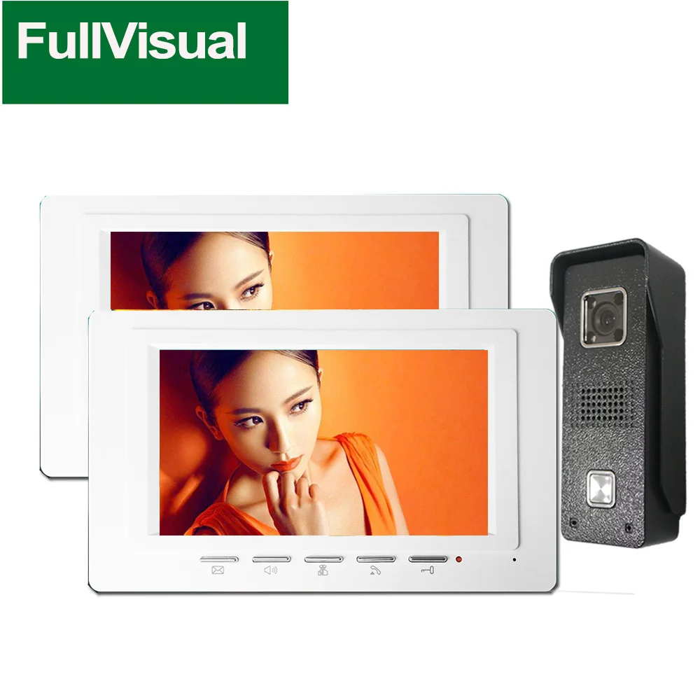 Fullvisual-Video-Door-Intercom-7-Inch-Wired-Video-Door-Phone-Doorbell ...