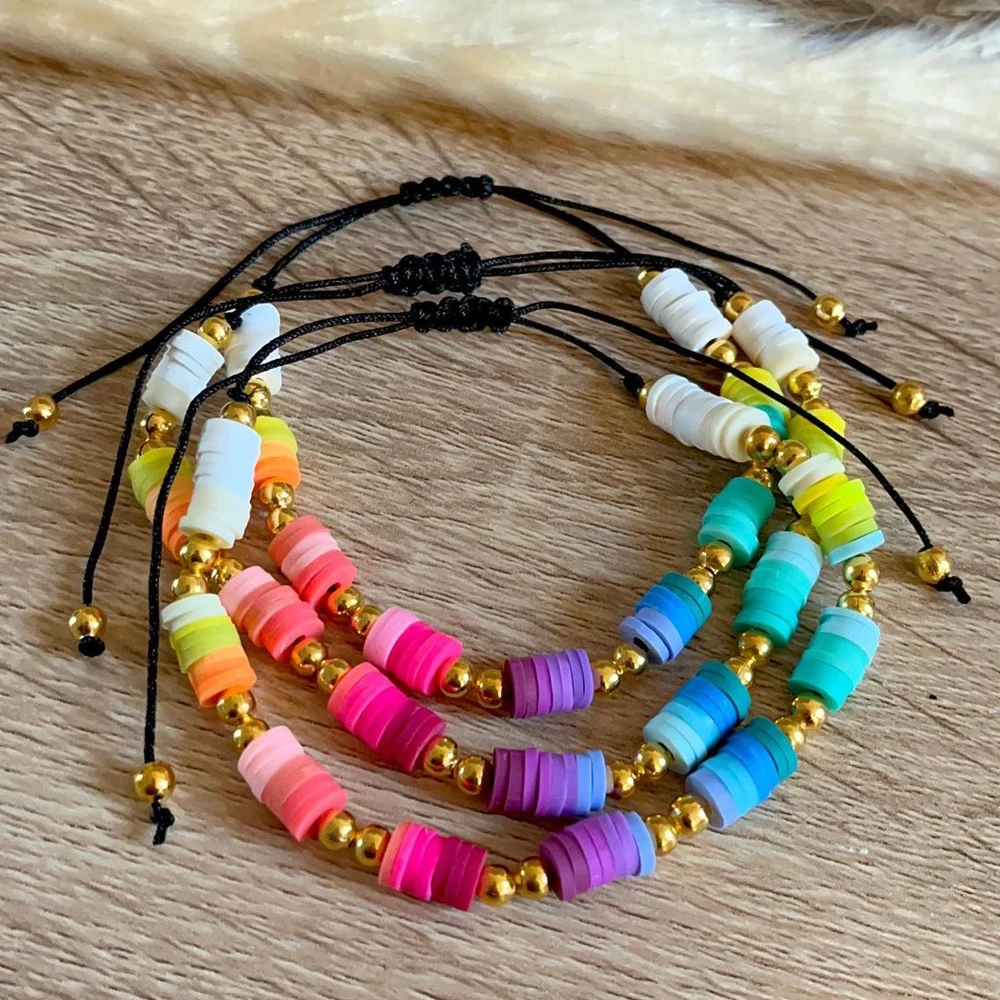 Go2boho-pulsera-Bohemia-colorida-de-verano-abalorio-Heishi-Estrella-de ...