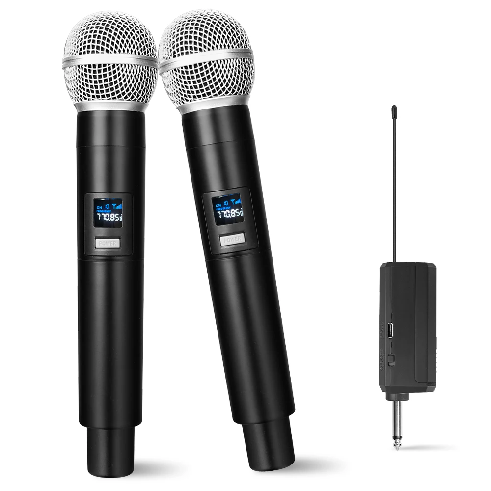 Wireless-Microphone-1200mah-UHF-Professional-Handheld-Dynamic-Mic ...