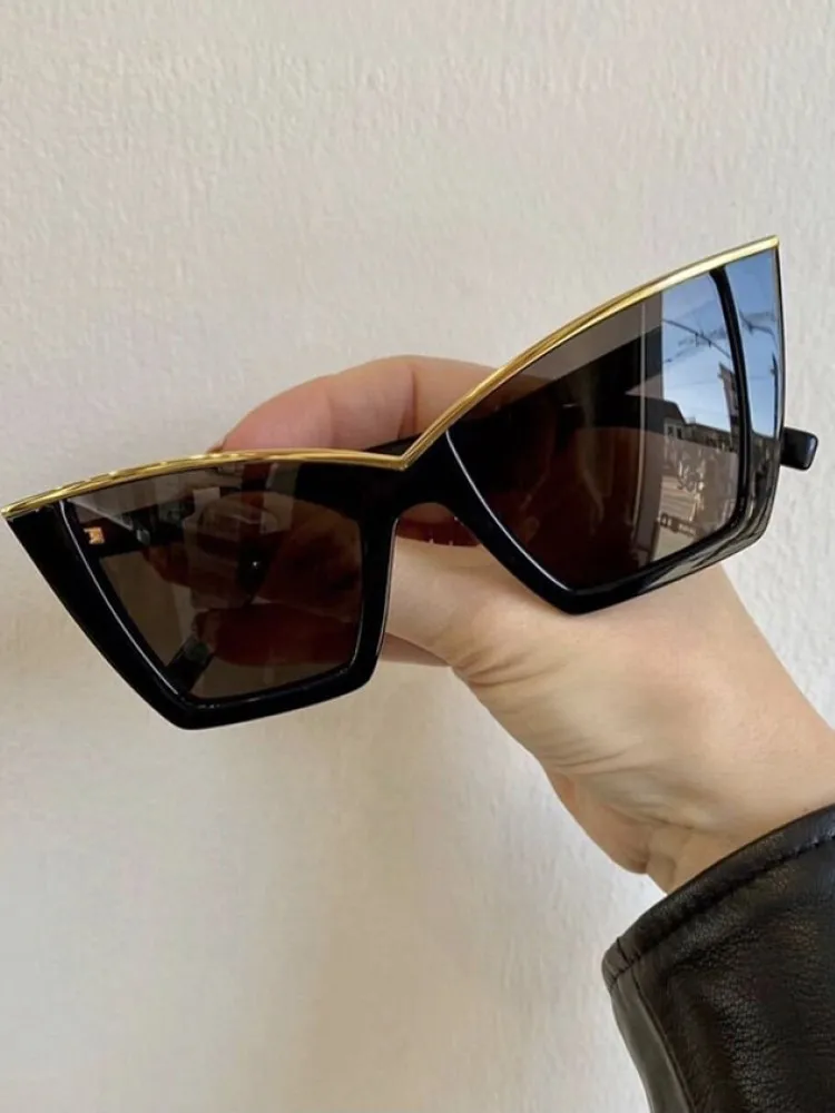 New Cat Eye Sunglasses Women Fashion Oversized Gradient Color Shades ...