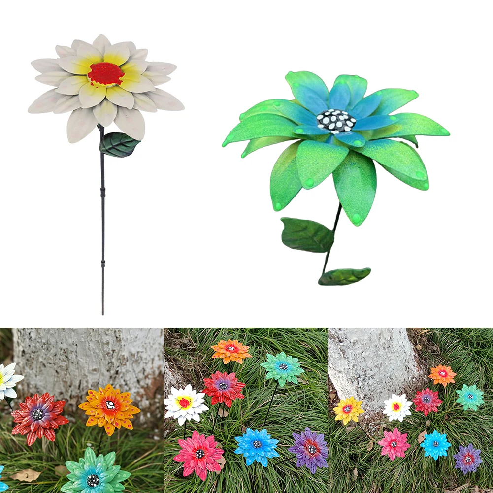 1Pcs Vintage Metal Garden Flower Stakes Yard Lawn Patio Ornaments ...