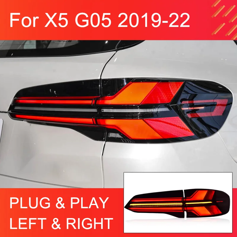 1 Pair LED Tail Light Assembly for BMW X5 G05 2019-2022 Upgrade Tail ...