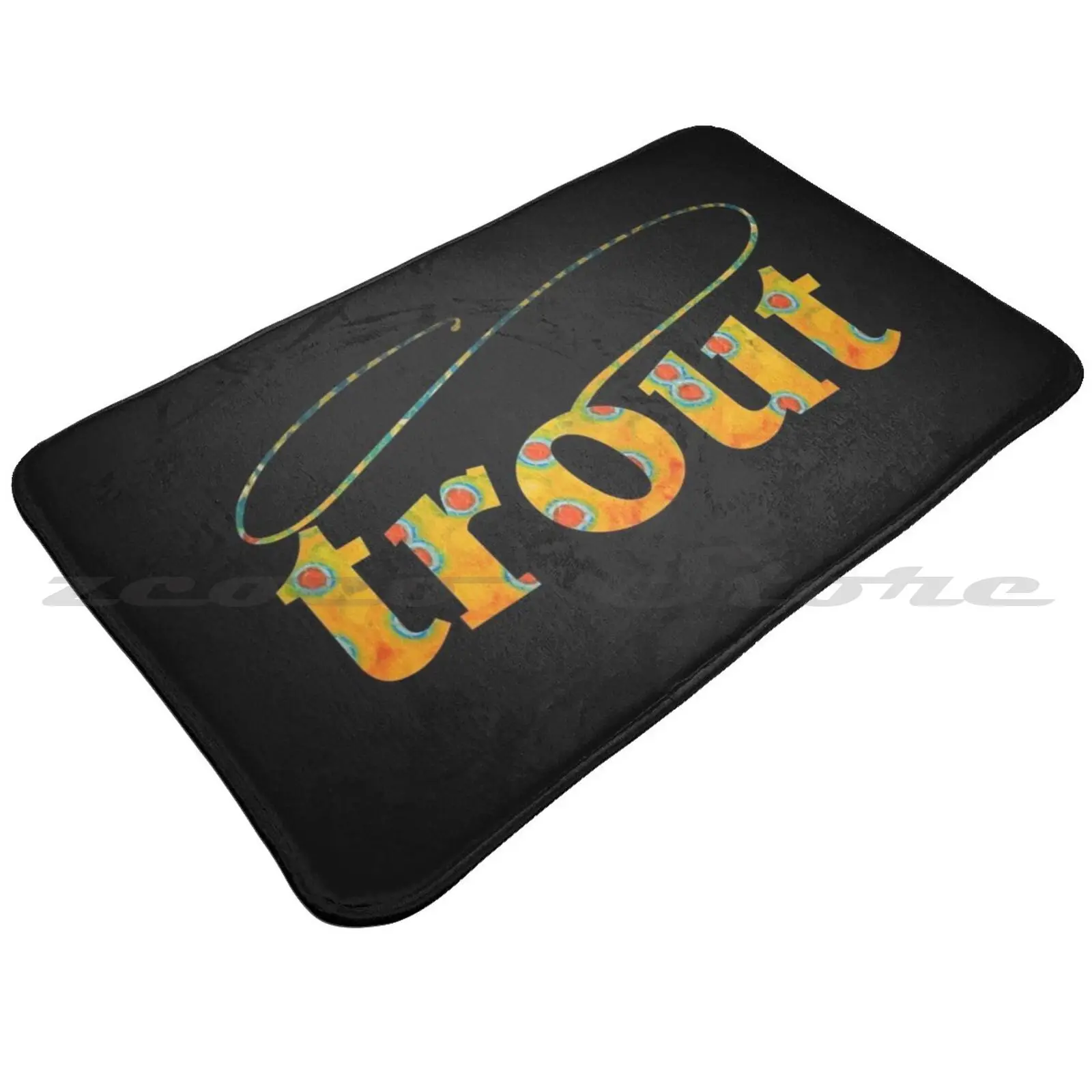 Trout Fly Line Fishing Fish Rod Reel Rainbow Lake Brown Rainbow Carpet ...