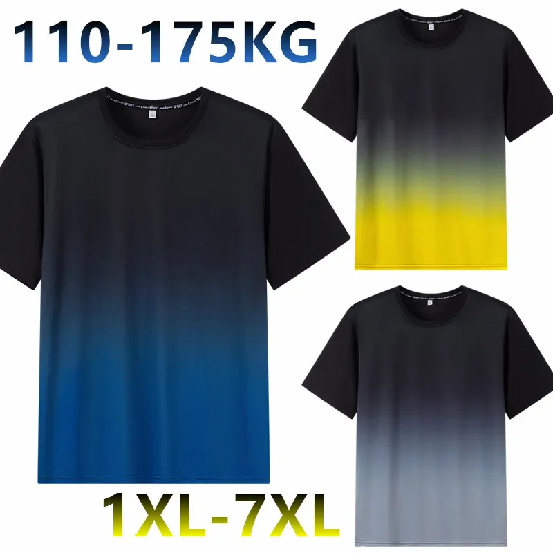 Summer-Popular-Men-s-T-shirt-Plus-Size-7XL-110-175KG-Loose-Short-Sleeve ...