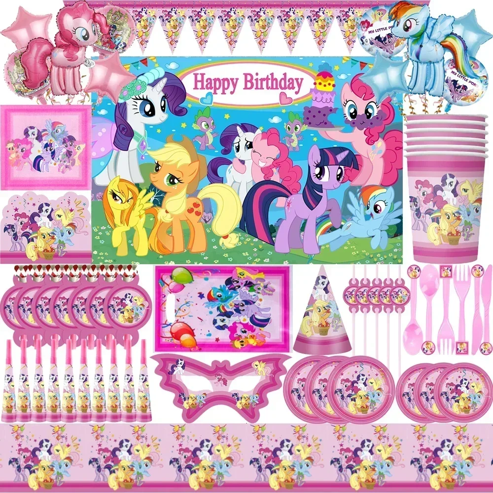 My-Little-Pony-Girls-Birthday-Party-Decorations-Paper-Cups-Plates ...