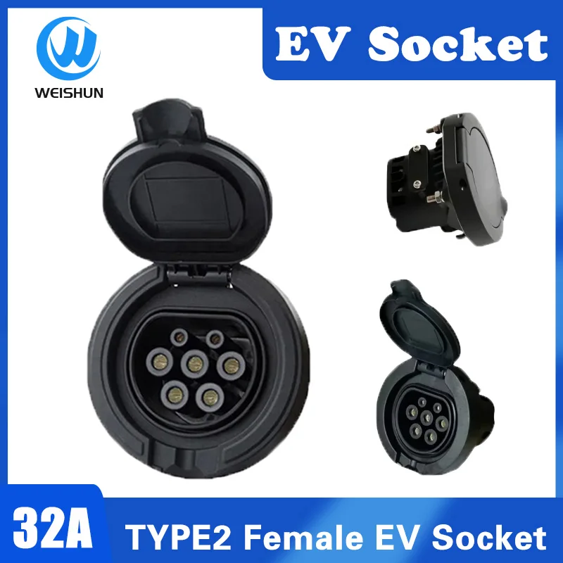 IEC-62196-2-Type-2-Socket-32A-Electric-Vehicles-AC-Charging-Pole-Socket ...