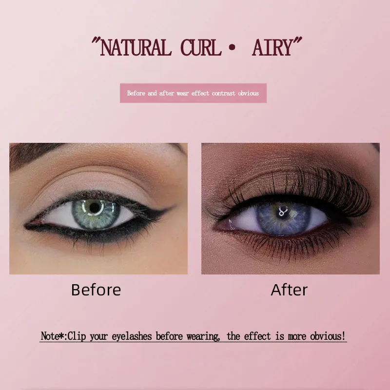 Thick False Eyelashes Before And After