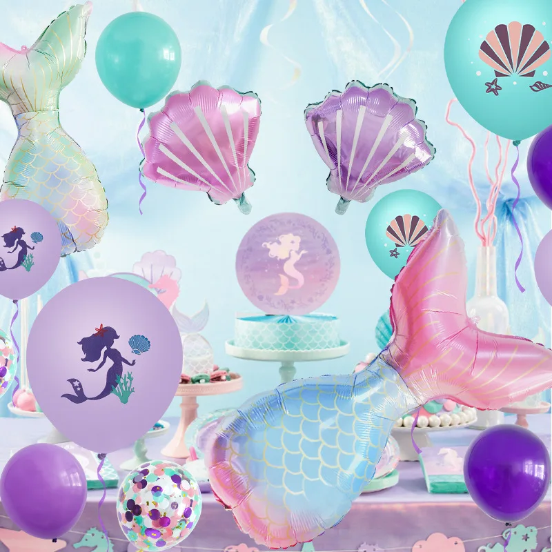 Disney Princess Little Mermaid Ariel Party Balloons Number Foil Balloon ...
