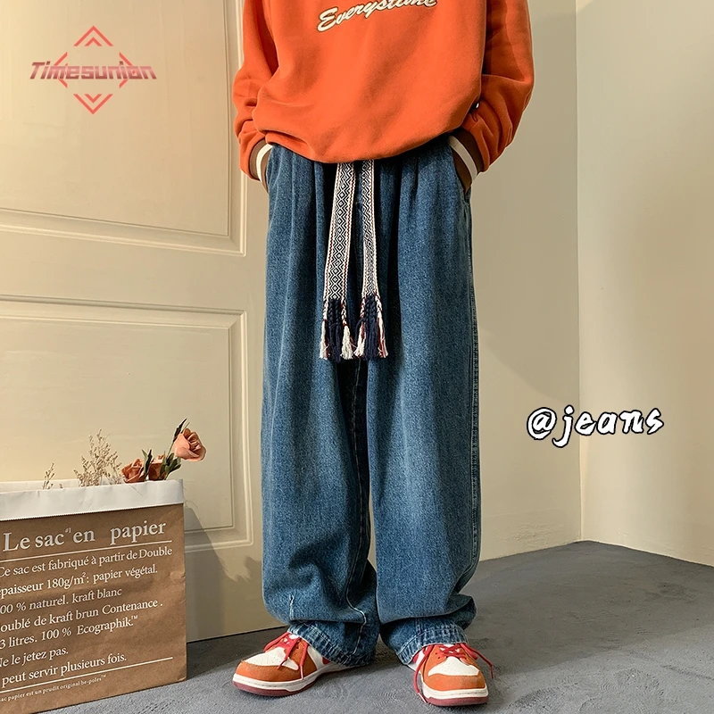 Trendy-Brand-Fashion-Casual-Braided-Rope-Jeans-for-Men-High-Street ...