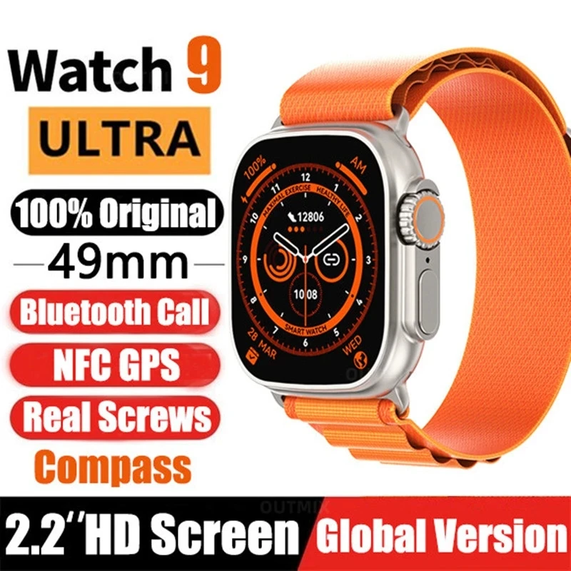 Smart Watch W9 Ultra For Apple Watch Ultra IWO Watch NFC Smartwatch ...
