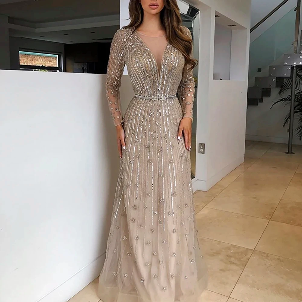 Luxury-Beading-Crystal-Evening-Dresses-Floor-Length-Sexy-Mermaid-Formal ...