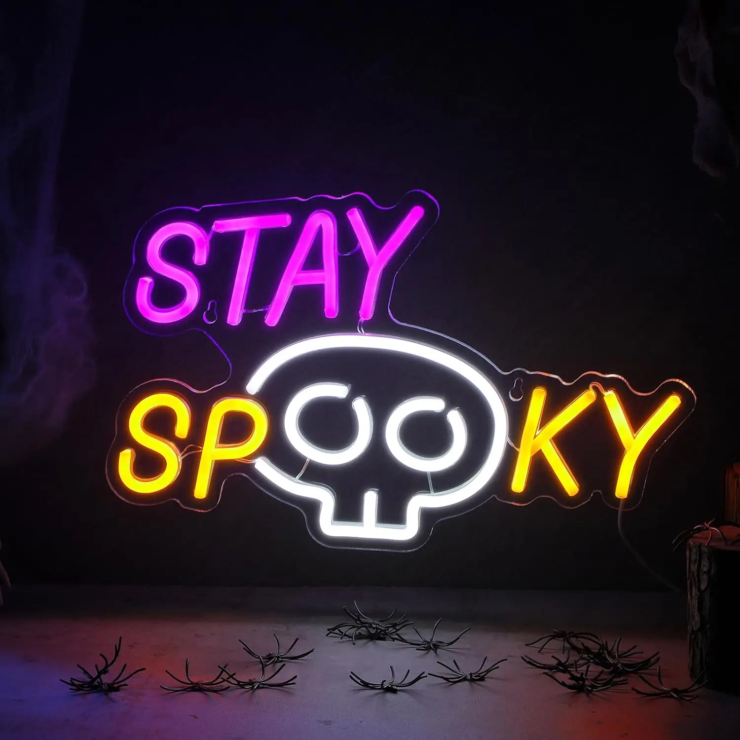 Stay-Spooky-Neon-Sign-Halloween-LED-Neon-Light-Sign-For-Game-Room ...