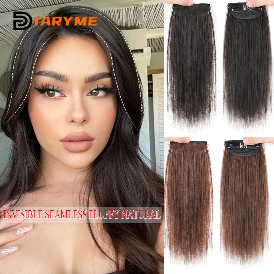 Synthetic singular clip on hair styling pad