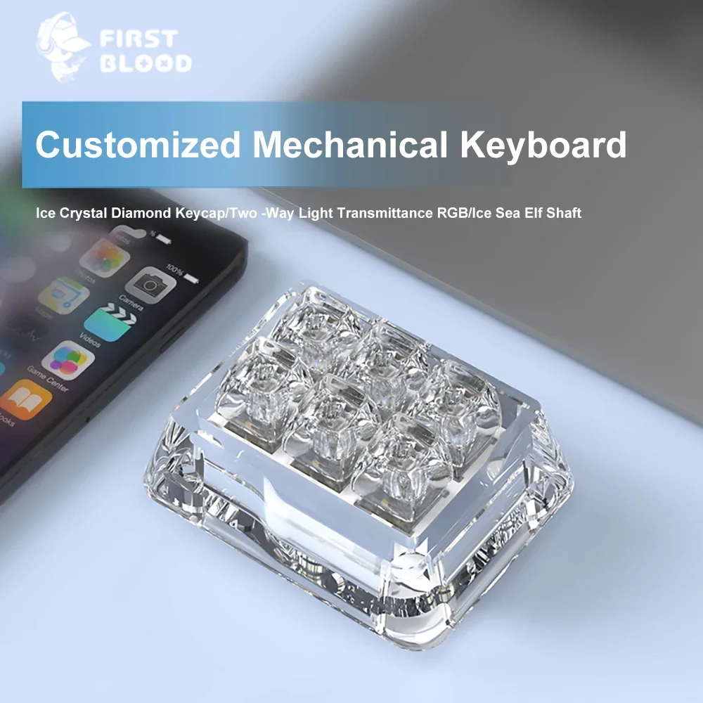 Firstblood-B6-fully-transparent-mechanical-keyboard-Wireless-Bluetooth-the-third-mock ...