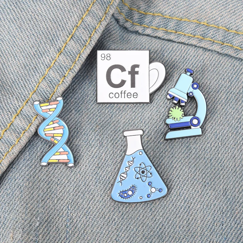 Microscope-Chemical-Molecular-Brooch-DNA-Biological-Experimental-Tool ...