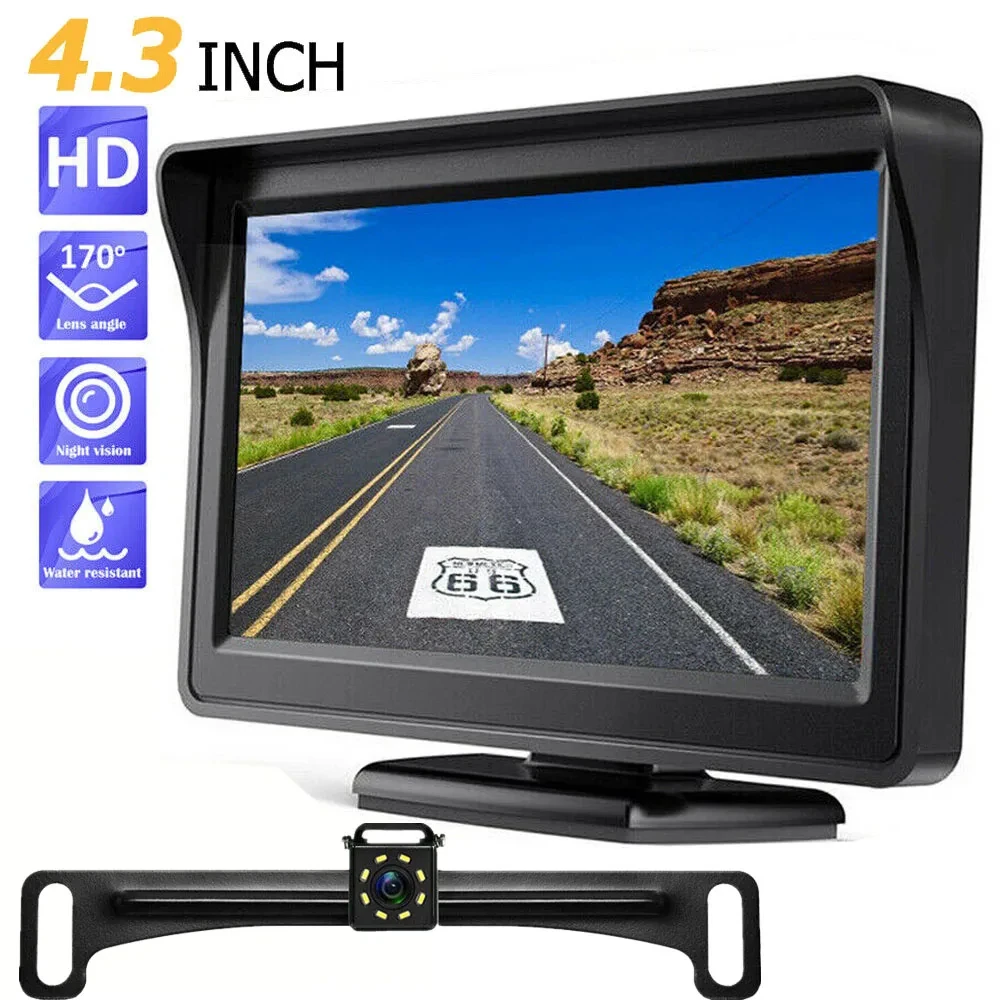 4-3Inch-Car-Reverse-Monitor-Rear-View-Camera-Backup-Camera-Kit-Car ...