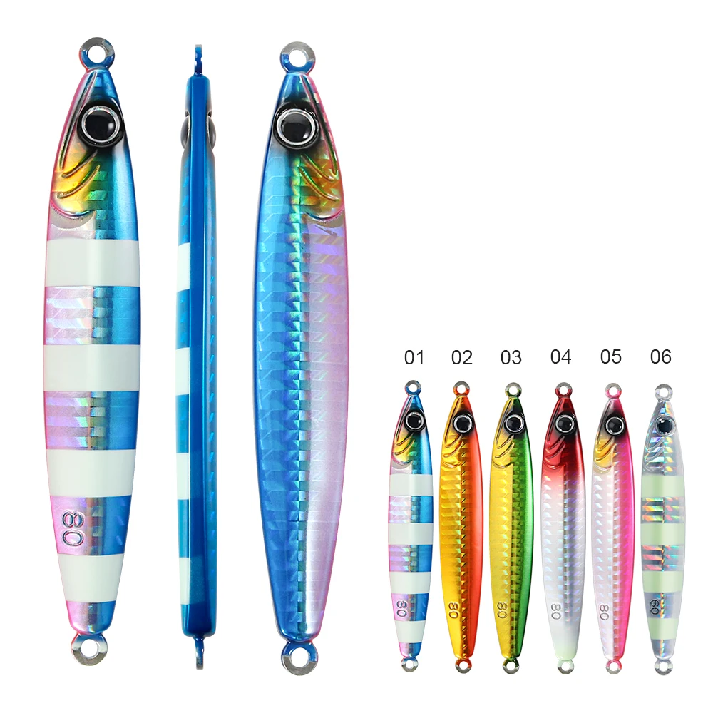 JIGGING-PRO-30g-40g-60g-80g-Tungsten-Jig-Saltwater-Fishing-Metal-Jig ...