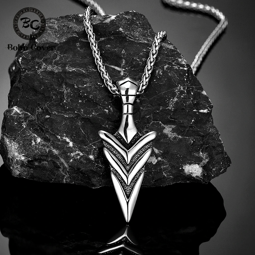 Norse Mythology Odin's Spear Gungnir Necklaces Men Retro Stainless ...