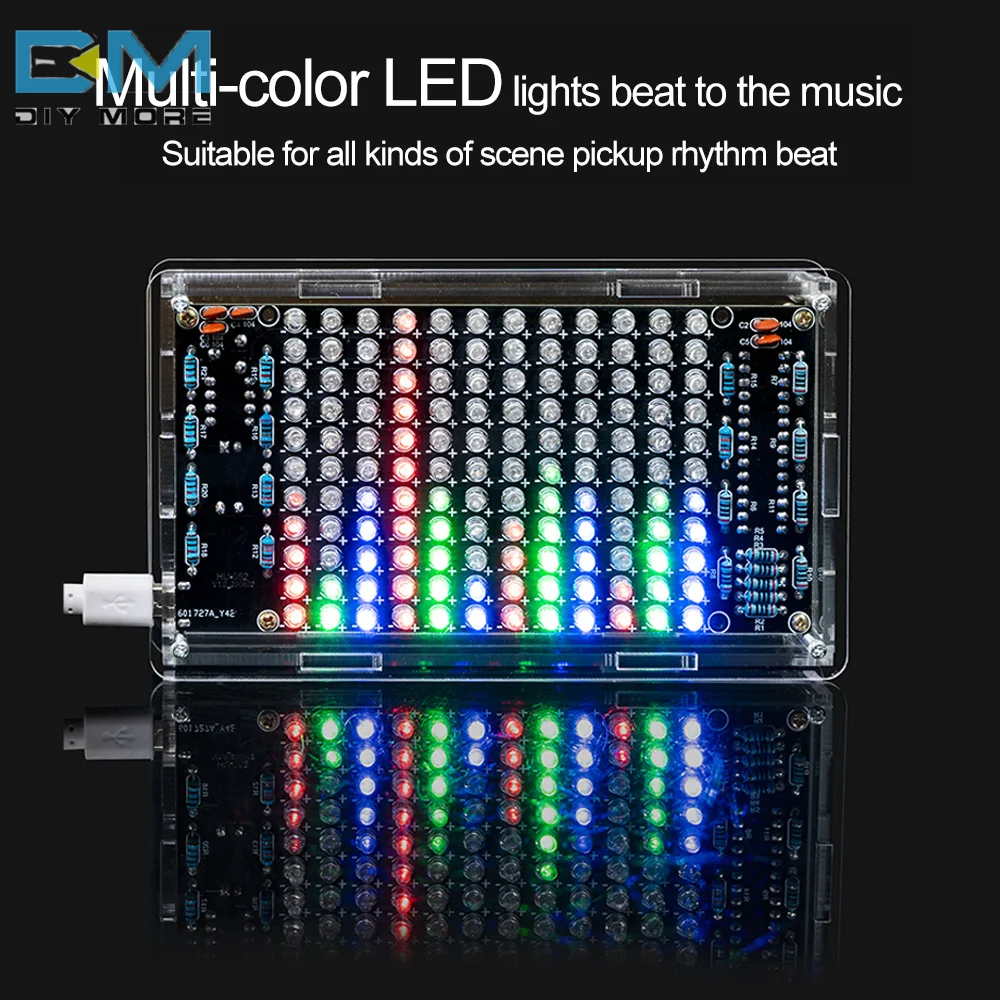 HU-052 DIY Solder Project Spectrum USB Mini Electronic Display Sound ...